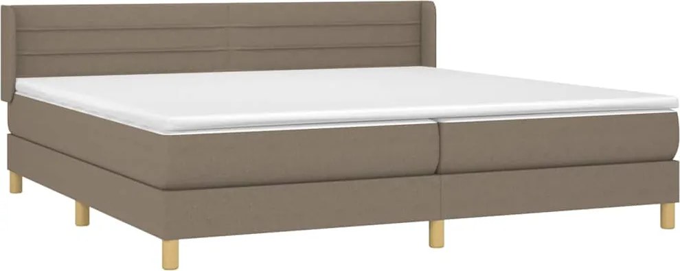 Box spring postel s matrací taupe 200x200 cm textil 3130381
