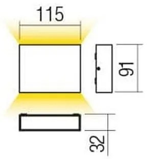 Redo 90376 - LED Venkovní nástěnné svítidlo KAMAL LED/4,4W/230V 3000K IP54 šedá