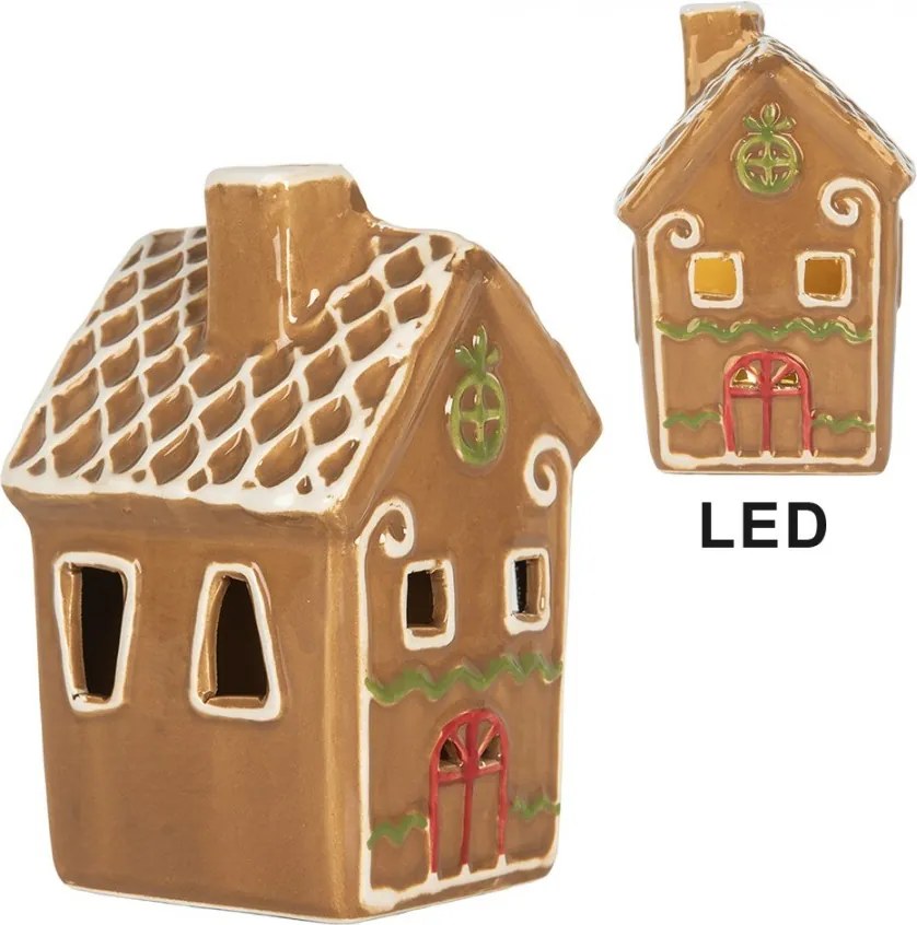 Perníková LED chaloupka Gingerbread Cott - 8*8*12 cm
