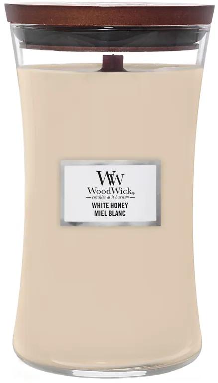WoodWick – svíčka White Honey (Bílý med) Velikost: velká 609 g