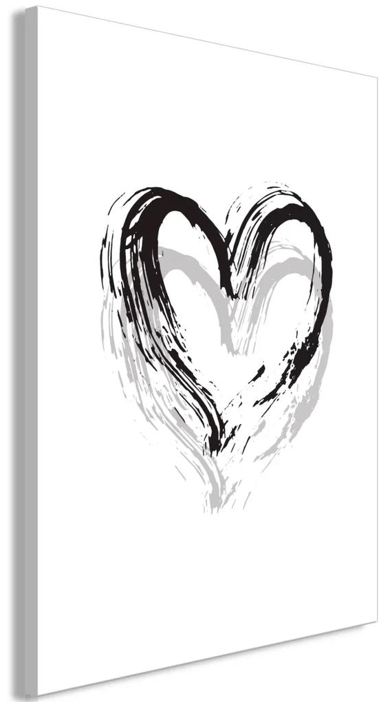 Obraz - Brush Heart (1 Part) Vertical