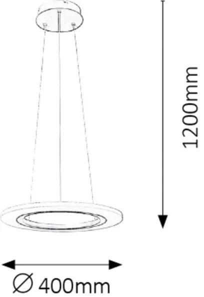 Rabalux 2428 - LED Lustr ADRIENNE LED/20W/230V stříbrná