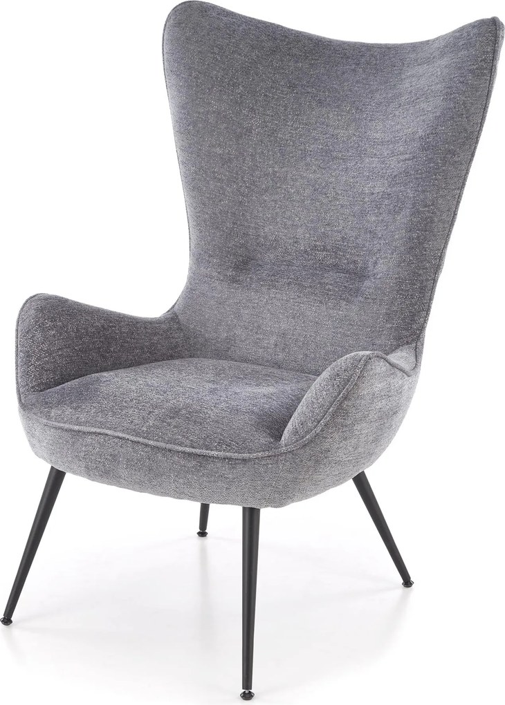 Designové křeslo ušák JUKON šedé