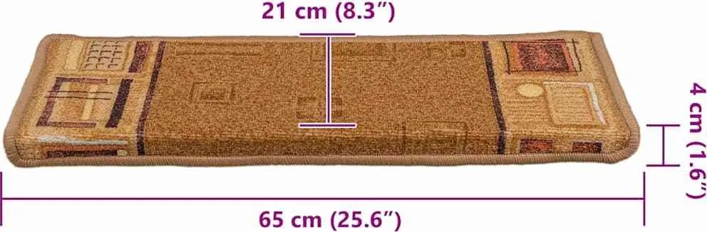 vidaXL Nášlapy na schody samolepicí 5 ks 65x21x4 cm [149842] Barva: Černá a šedá