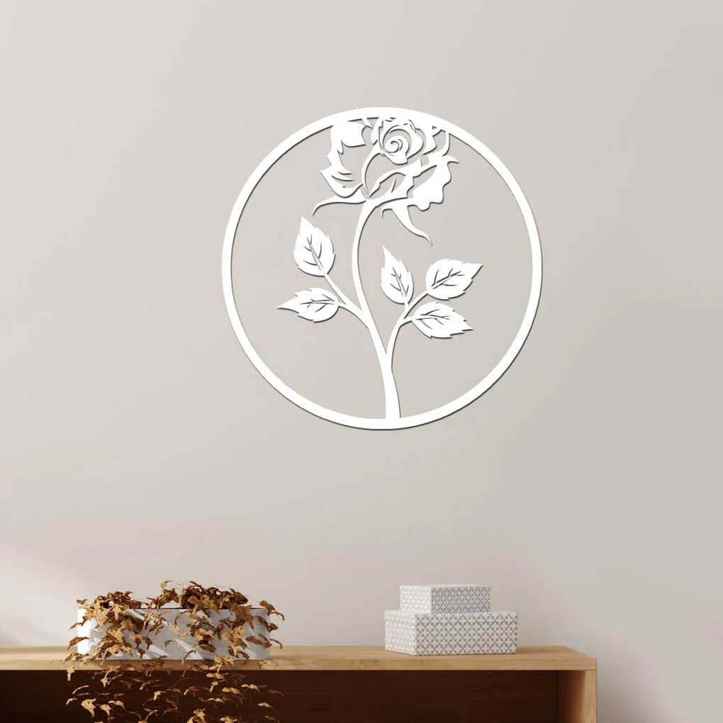 dřevo života Dřevěný obraz RŮŽE Zvolte barvu dekoru: Ořech, Zvolte rozměr Ø (cm): 40