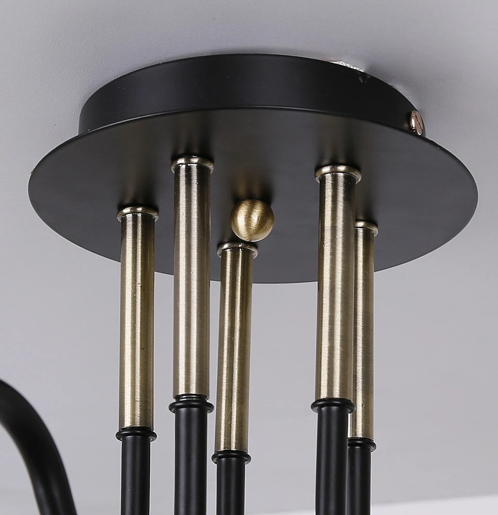 Černo-zlaté stropní svítidlo Unica pro žárovku 5x E27  - Candellux