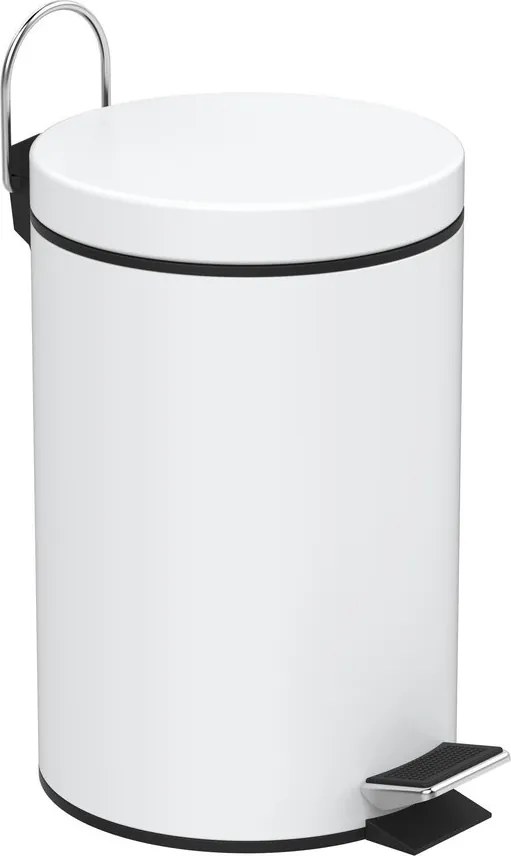 Aqualine Aqualine, SIMPLE LINE odpadkový koš kulatý 3l, bílá, 28103