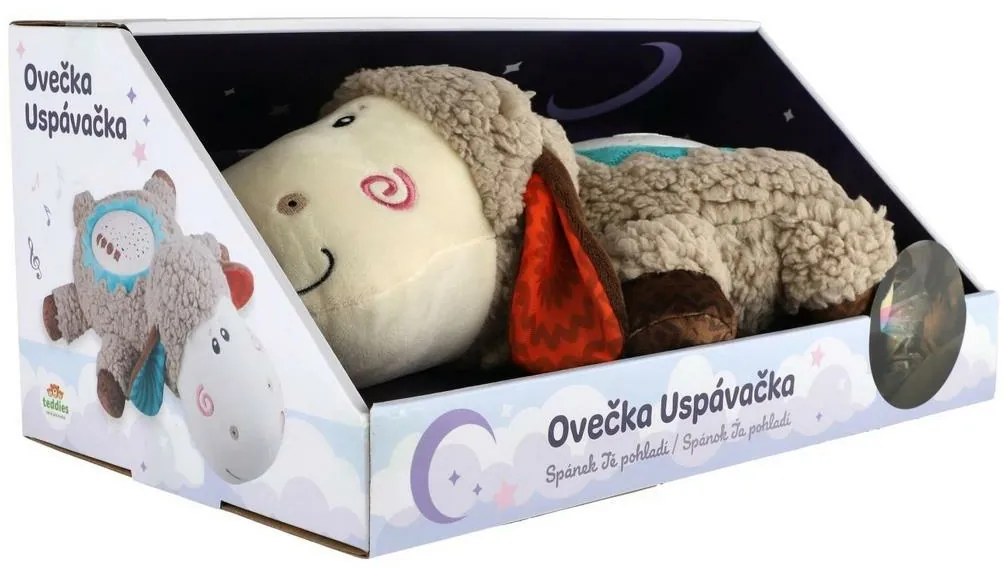 Teddies Ovečka uspávačka/usínáček s projektorem,  35 x 22 cm