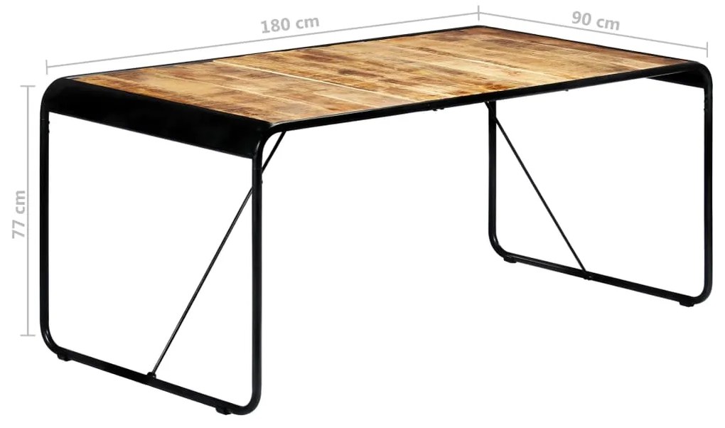 vidaXL Marketos Jídelní stůl 180 x 90 x 76 cm masivní hrubé mangovníkové dřevo