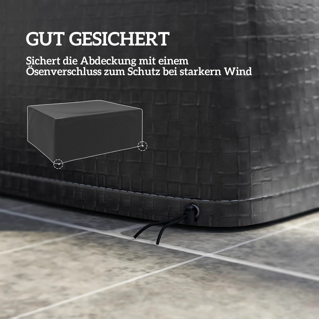 Ochranný kryt pro zahradní nábytek Zimní nepromokavý kryt Anti-UV plachta 235 x 190 x 90cm Černá