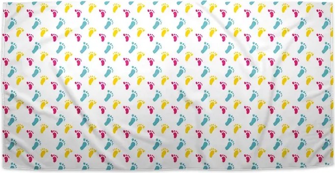 Sablio Ručník Obtisk nožiček - 50x100 cm