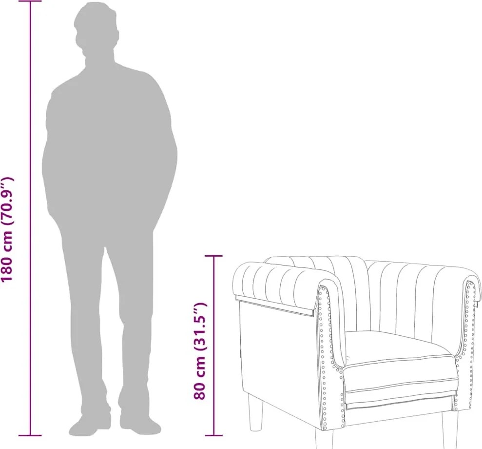 vidaXL Křeslo samet [372574] Barva: vínová červená