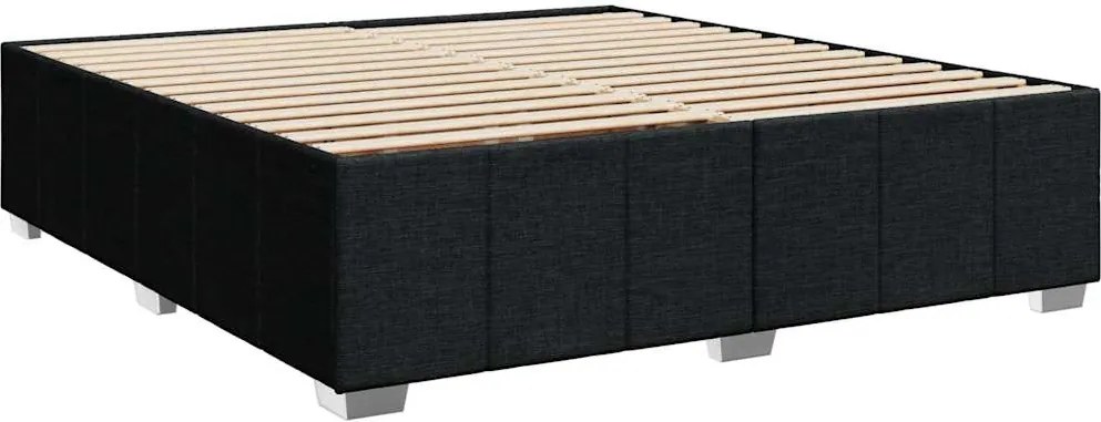Box spring postel s matrací černá 200x200 cm textil 3285500