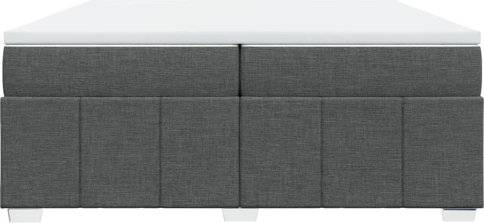 Box spring postel s matrací tmavě šedá 200x200 cm textil 3285499