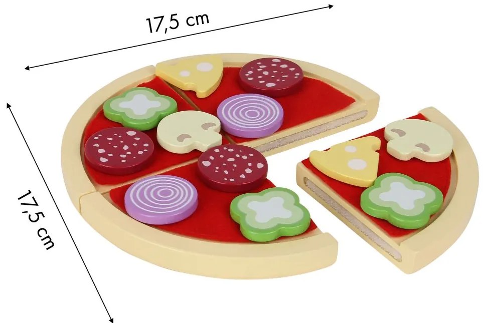 Dřevěná pizza s kráječem