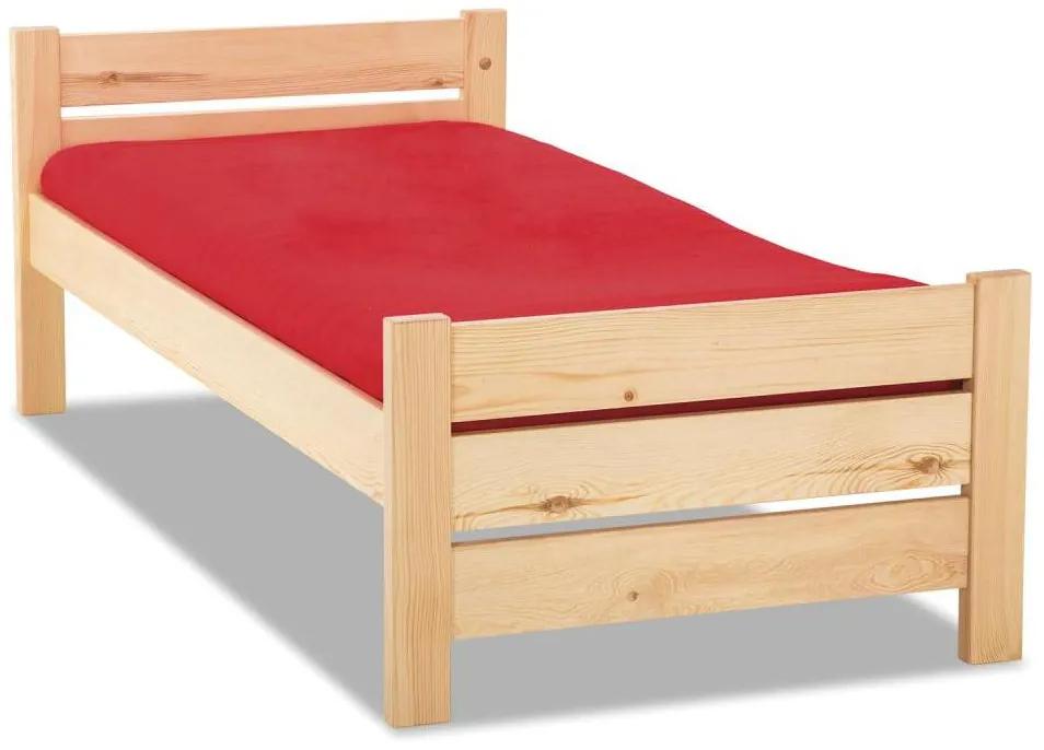Krajča Jednolůžková postel z masivu Zoro 90 x 220 cm Povrchová úprava: Brandy, Druh dřeva: Dub
