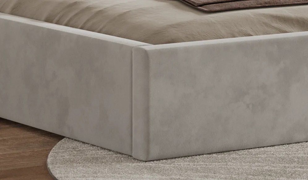Postel BACOLI 120x200 měděná s úložným prostorem