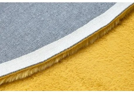 Dywany Luszczow Kusový koberec kulatý BUNNY, zlatá, imitace králíčí kožešiny Rozměr koberce: 160 cm KRUH