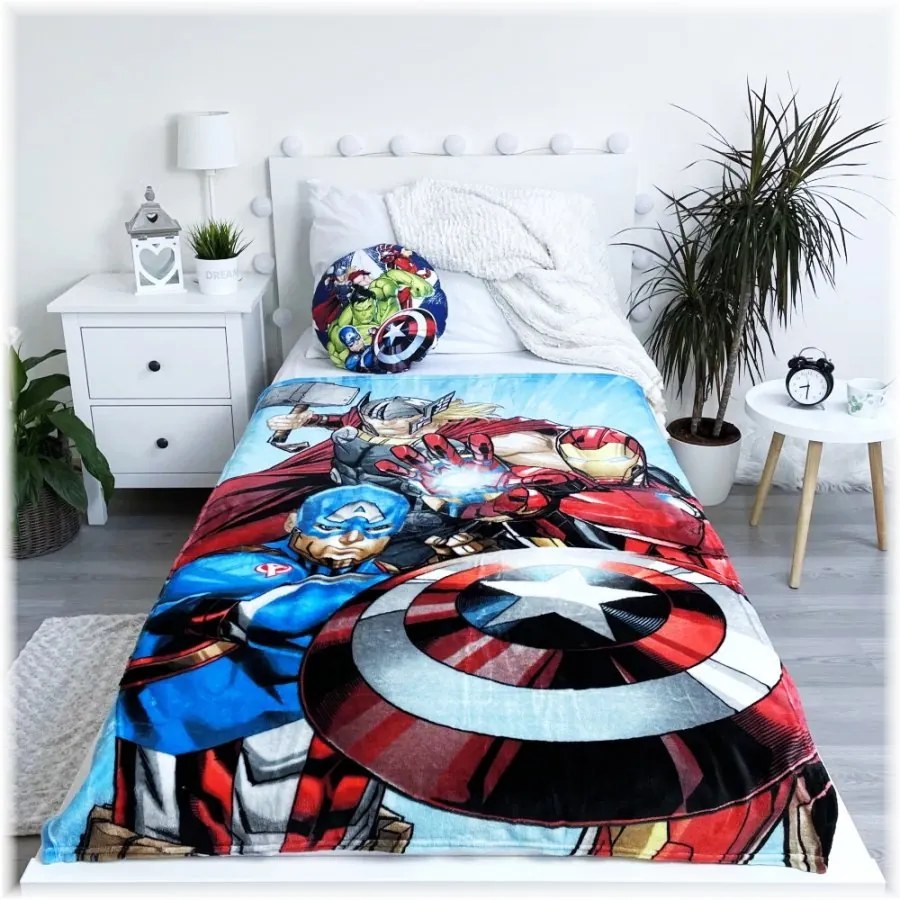 Mikroplyšová deka Avengers Heroes - 100 x 150 cm