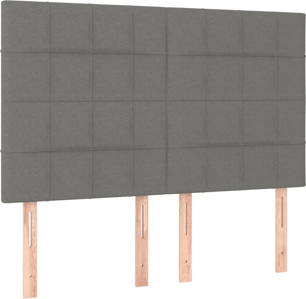 Box spring postel s matrací tmavě šedý 140 x 190 cm textil 3136590