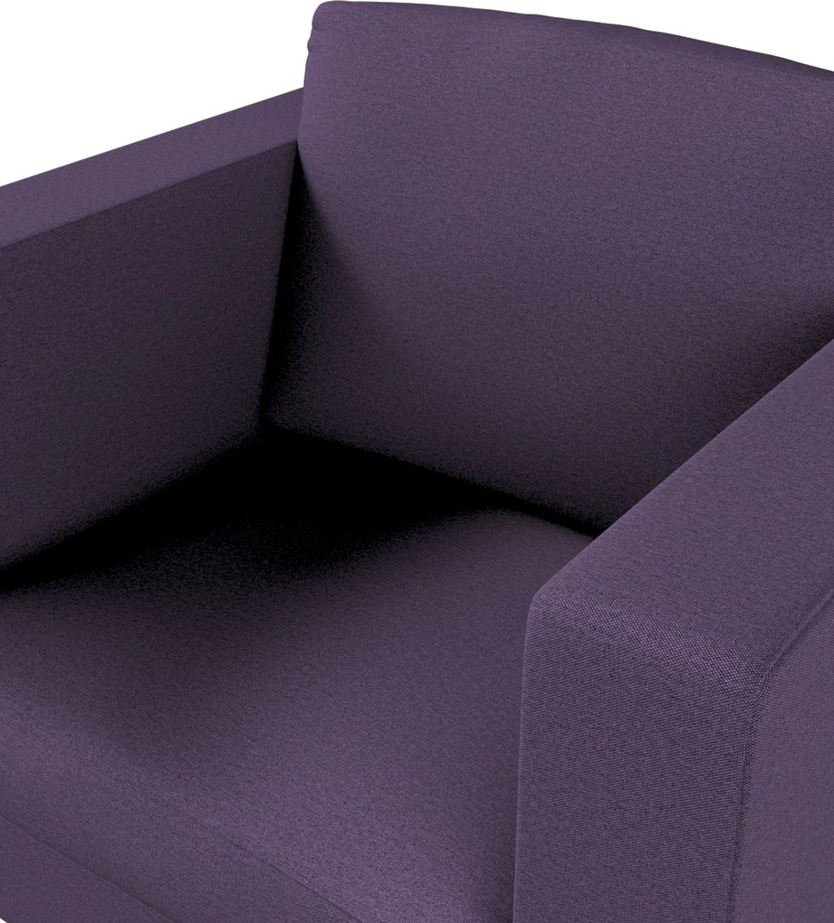Potah na křesko IKEA Karlanda, krátký barva fialová látka pletený vzor
