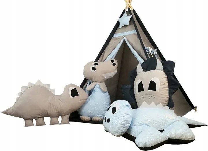 Dětský stan TEEPEE (TÝPÍ) LUXURY s doplňky - DINOSAUŘI