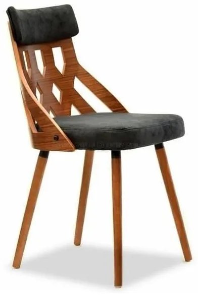 design4life Jídelní židle SASON ořech, černá