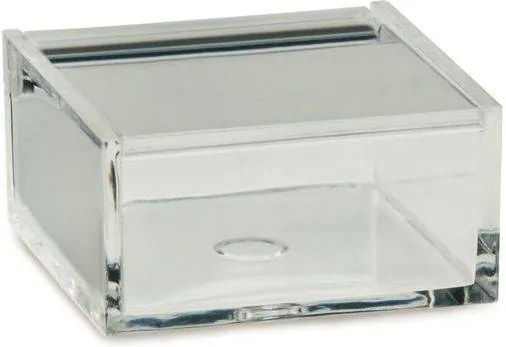 Kosmetická dóza  SAFIRA plast, transparent, 6x6x3cm Kela