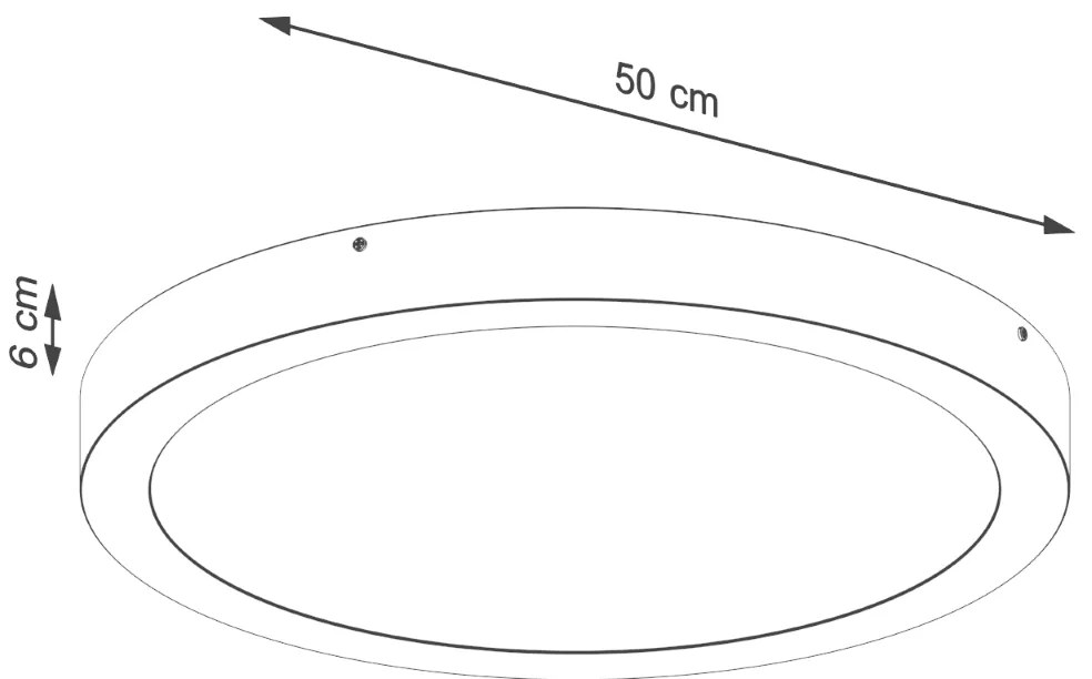 Stropní LED svítilna Onyx 50, 1x LED 32w, 3000k, w