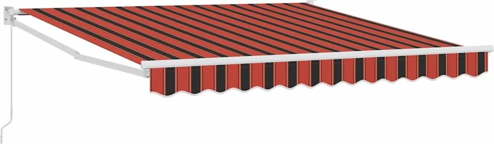 Stahovací markýza Oranžová a hnědá 350 x 250 x 165 cm 3330233