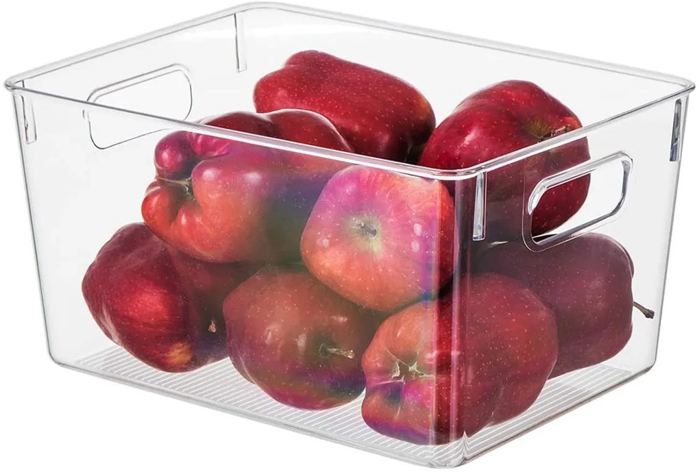 5Five® Transparentní box, víceúčelový, s madly SELENA, 31x15x15