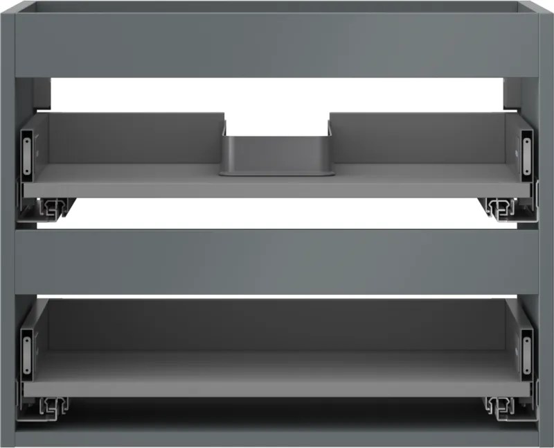 Mexen Box-A, závěsná skříňka 60 cm, 2 zásuvky, grafitová matná, 91AX0-0600-470-2-66
