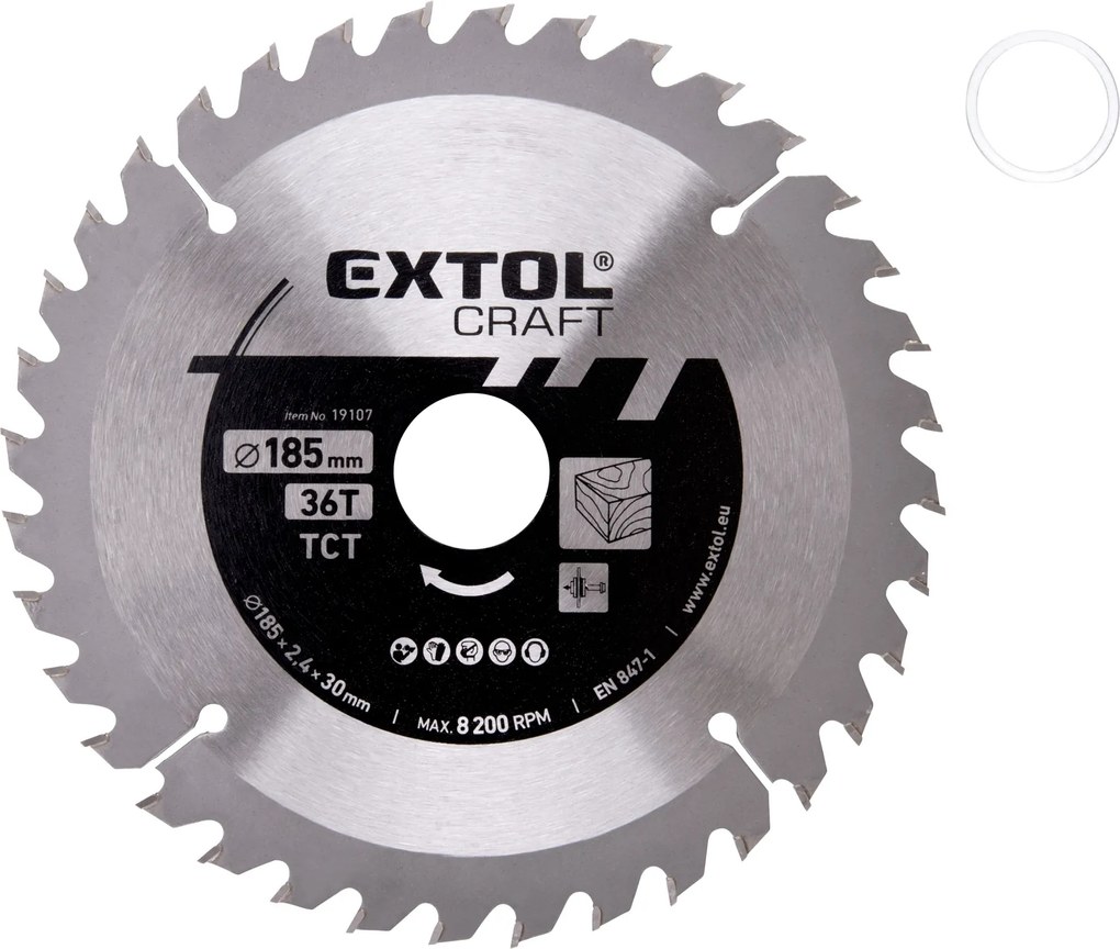 Extol Craft Kotouč pilový 185x30mm, 36 zubů