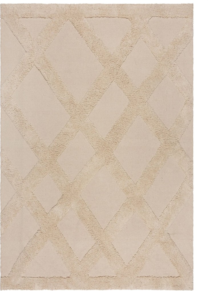 Flair Rugs, Kusový koberec Kaia Tessa Diamond Natural, 200x290, béžová, ložnice