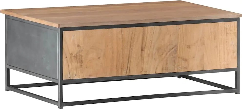 Konferenční stolek šedý 90 x 50 x 35 cm masivní akáciové dřevo 323500