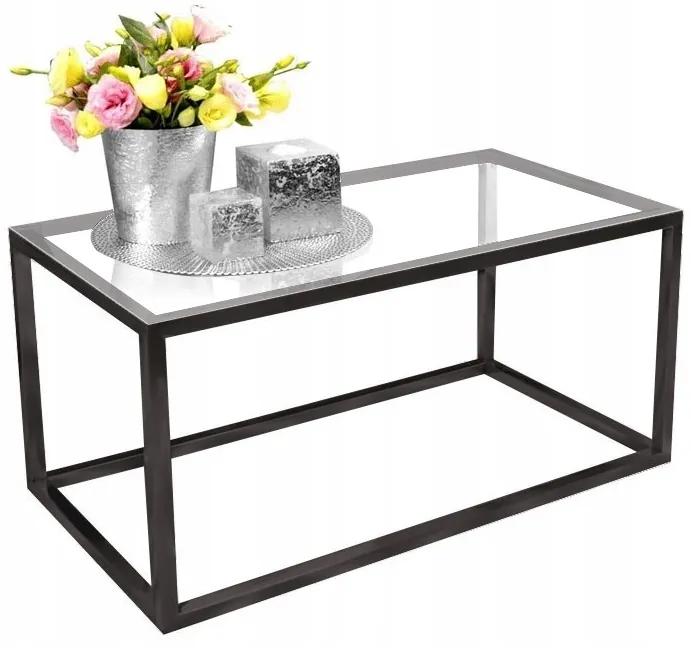 Tutumi Konferenční prosklený stolek Glamour 90x50 - černý