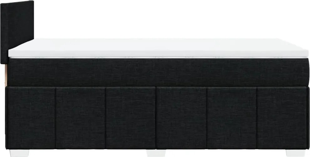 Box spring postel s matrací černá 90x200 cm textil 3286946
