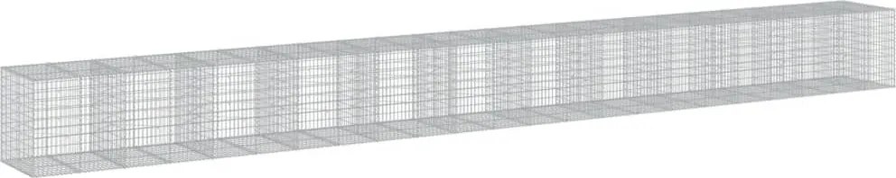 Gabionový koš s víkem 1 150 x 100 x 100 cm pozinkované železo 3295211