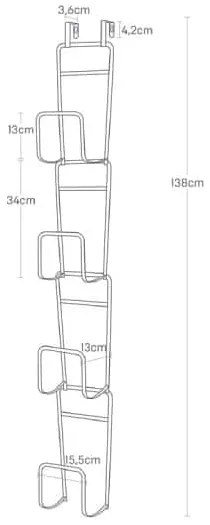 Yamazaki Věšák na kabelky Joint 6508 L, kov, v.137 cm, bílý