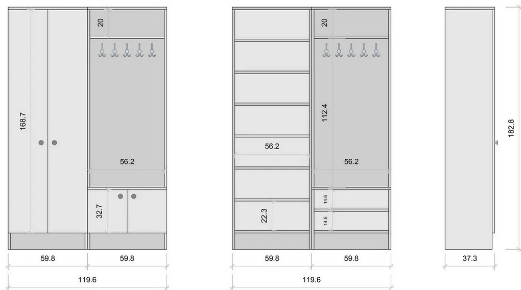 Předsíňová sestava Mia White