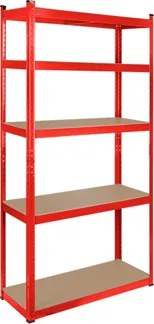 Skladový regál REBEL RB-1251R 180x90x40, červený