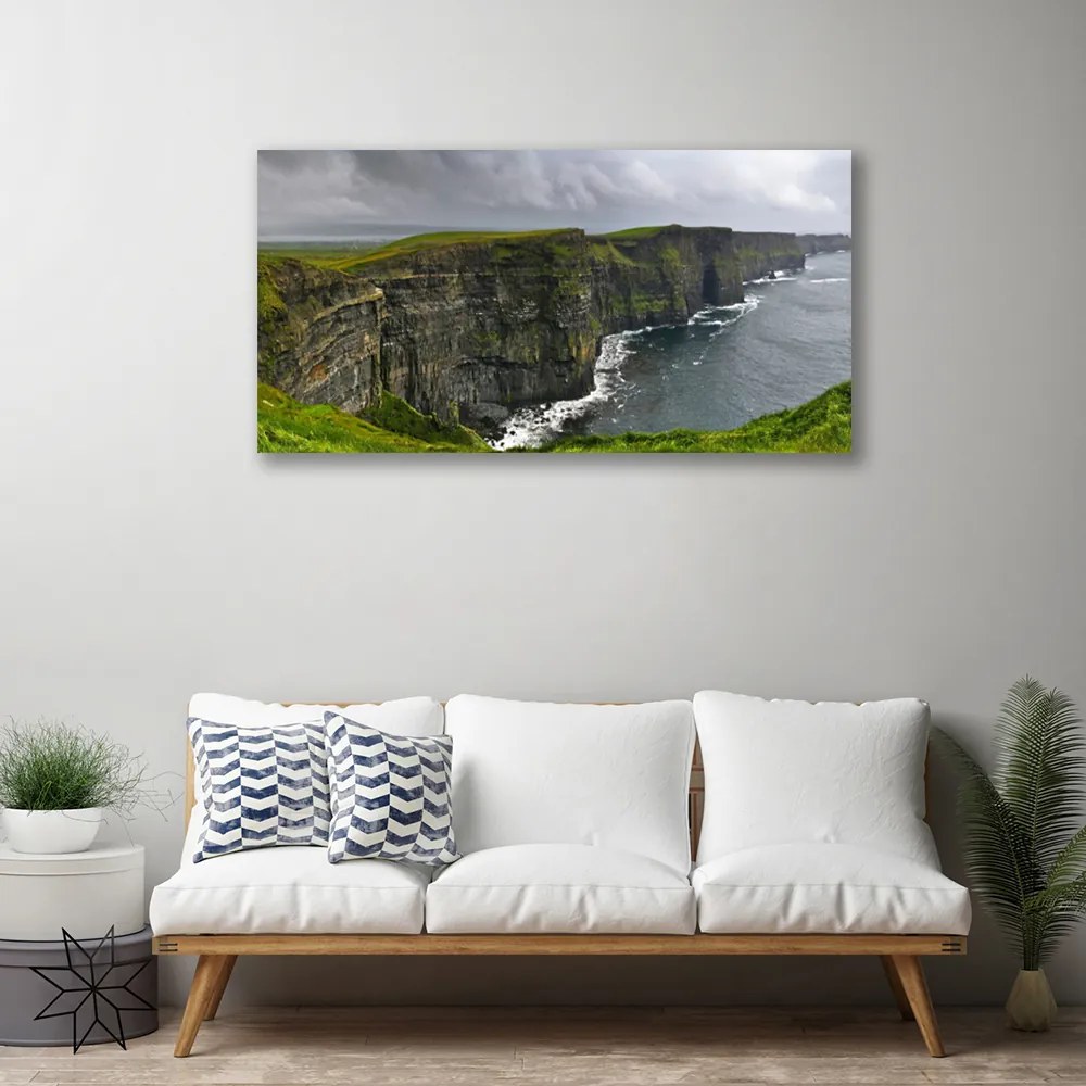 Obraz na plátně Záliv Skály Voda Krajina 100x50 cm