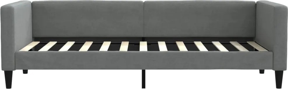 Válenda s přistýlkou a zásuvkami tmavě šedá 80 x 200 cm textil 3196610