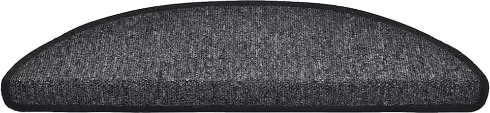 Schodové rohože 20 ks 56 x 17 x 3 cm antracitové půlkulaté 3365781