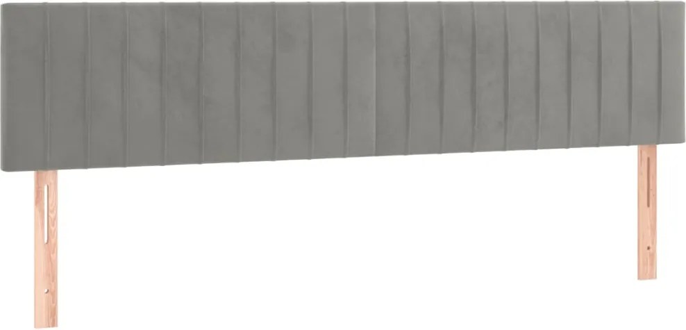 Box spring postel s matrací světle šedá 160x200 cm samet 3141431