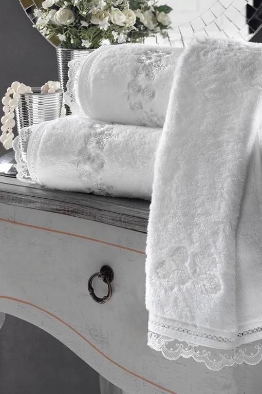 Soft Cotton Malý ručník LUNA 32x50 cm Bílá, 580 gr / m², Česaná prémiová bavlna 100%