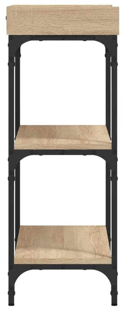 Konzolový stolek s policemi dub sonoma 75 x 30 x 80 cm