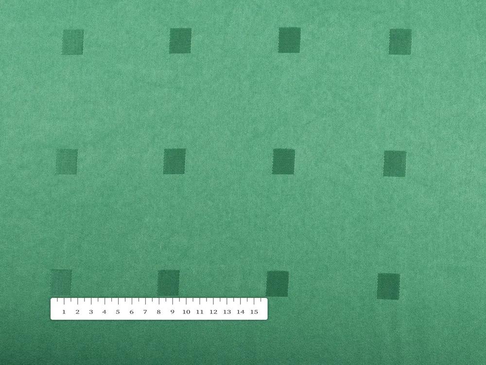 Biante Dekorační závěs PM-022 Čtverečky na zeleném 140x140 cm