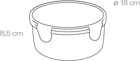TESCOMA Dóza FRESHBOX 1,5 l, kulatá