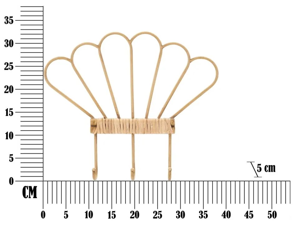 Kovový nástěnný věšák v přírodní barvě Panama – Mauro Ferretti